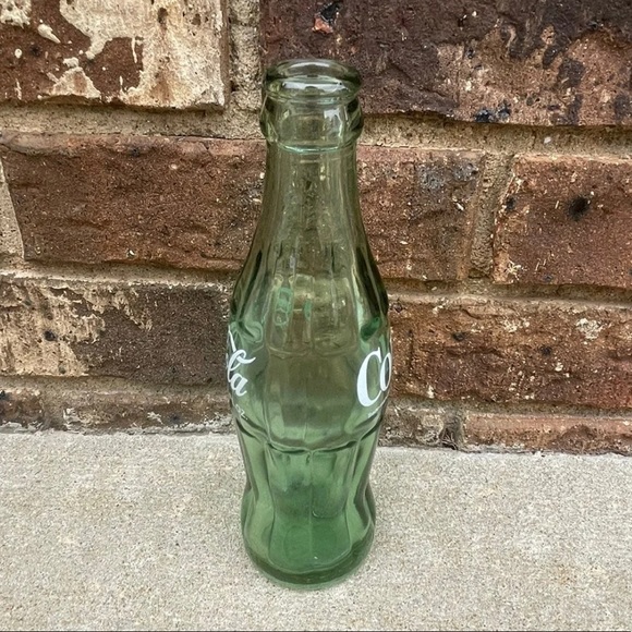 Coca Cola | Dining | Vintage Green Glass Retro Coca Cola Bottle | Poshmark